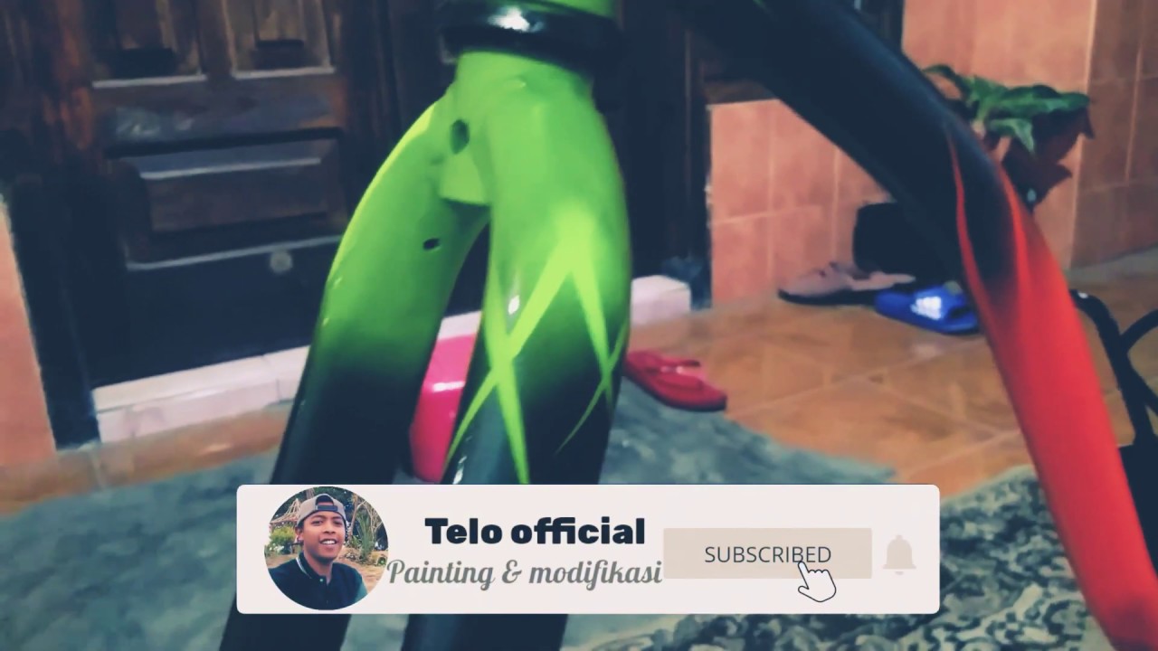 AIRBRUSH SIMPEL SEPEDA FIXY || REPAINT SEPEDA FIXY DENGAN WARNA NANO ...