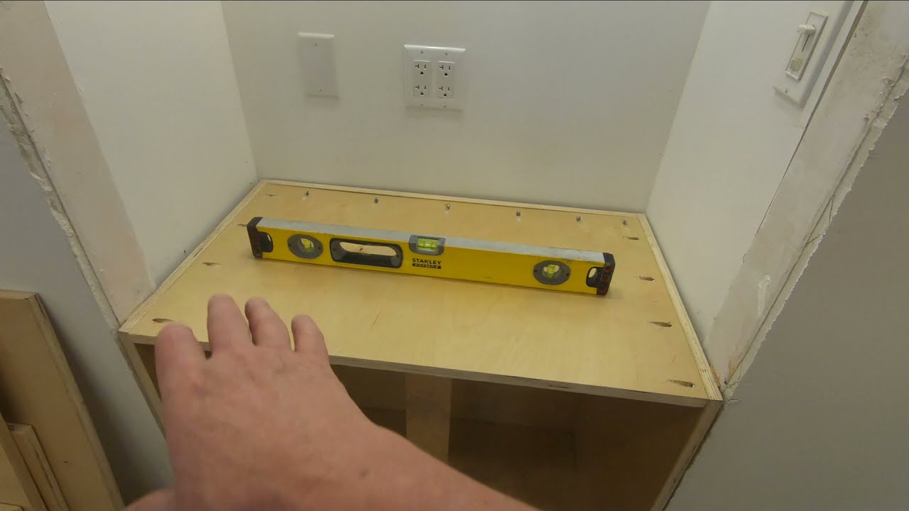 HOW TO MAKE A BASE CABINET AND A POURED-IN-PLACE CONCRETE COUNTERTOP ...