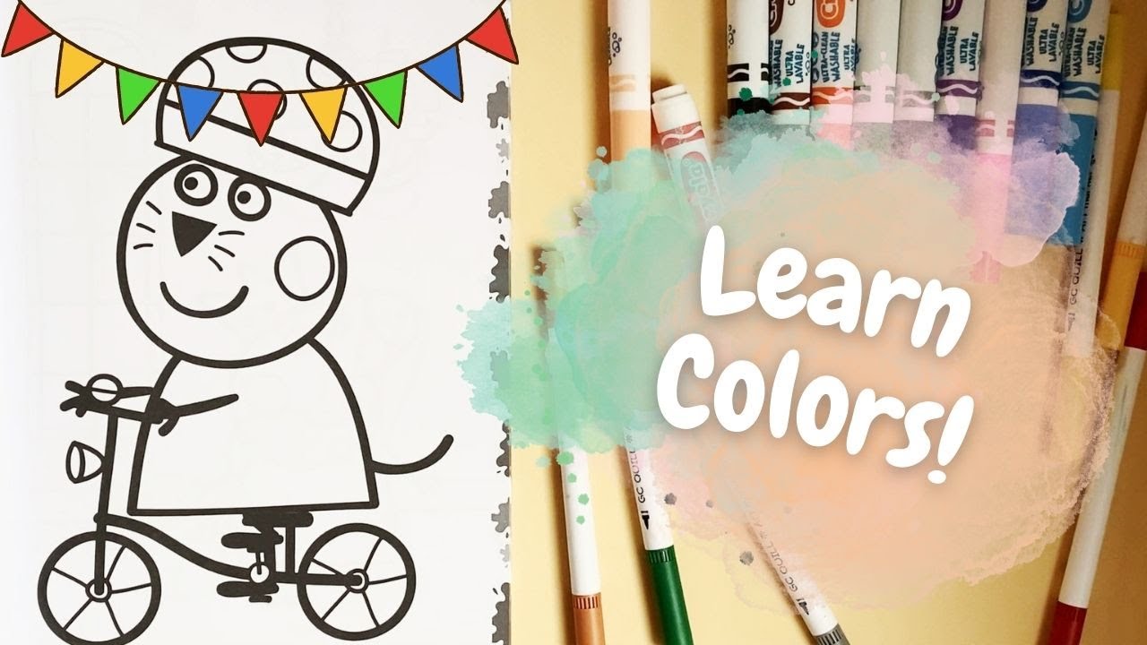 Learn colors with Peppa Pig and friends! Peppa Pig coloring pages ...