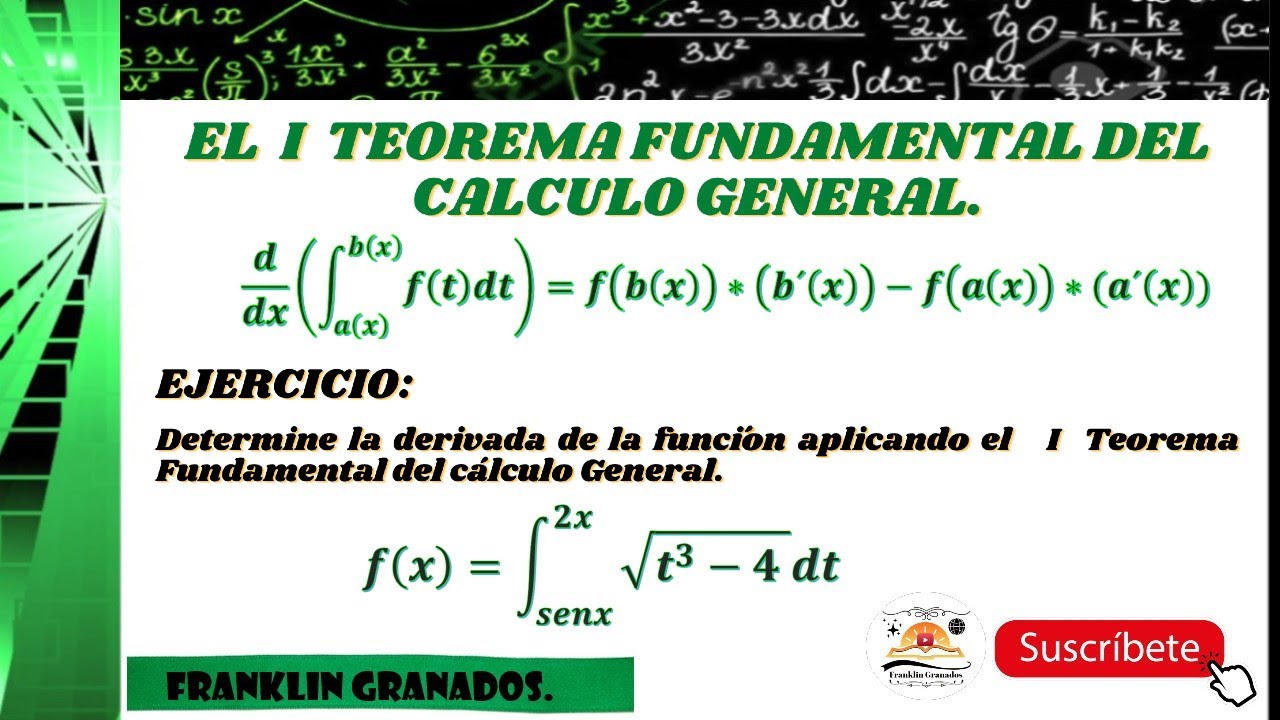 Segundo Teorema Fundamental Del Calculo Youtube