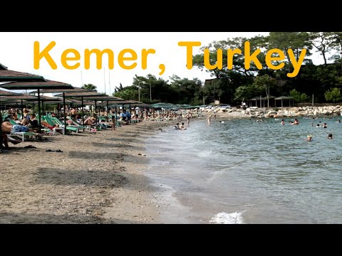 Walking in Kemer Antalya Beach Turkey | Tour to Kemer BeachTurkey