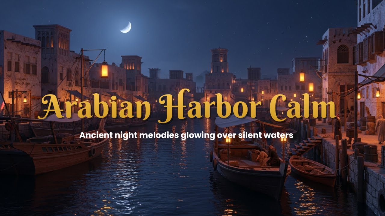 Arabian Night Harbor Ambience – A Serene Journey Across Moonlit Waters ...