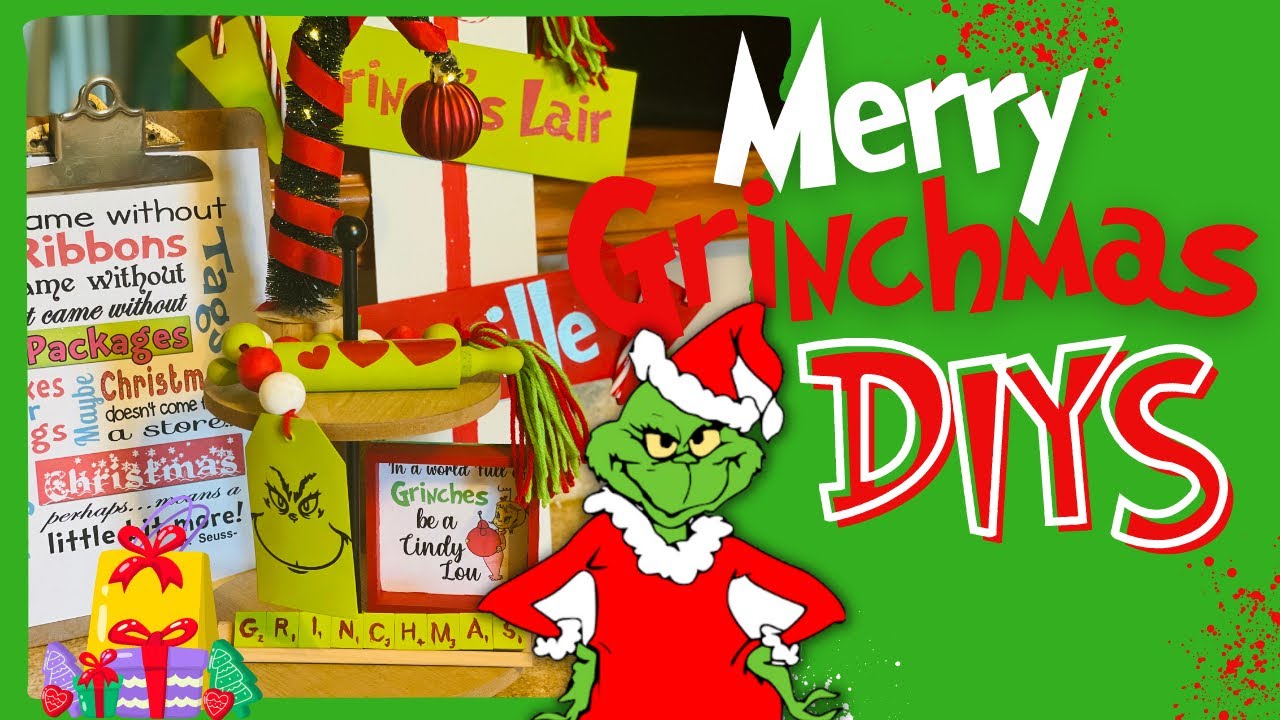 🎄 Grinch DOLLAR TREE DIYS 🎄| Merry Grinchmas CHRISTMAS Crafts - YouTube
