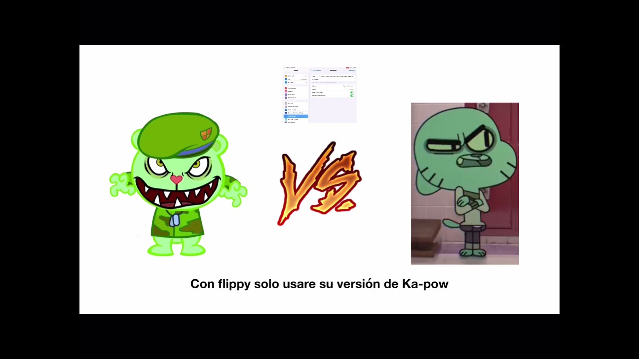 Gumball (la flor) vs flippy (kapow) | ¿Quien ganaría en un combate ...