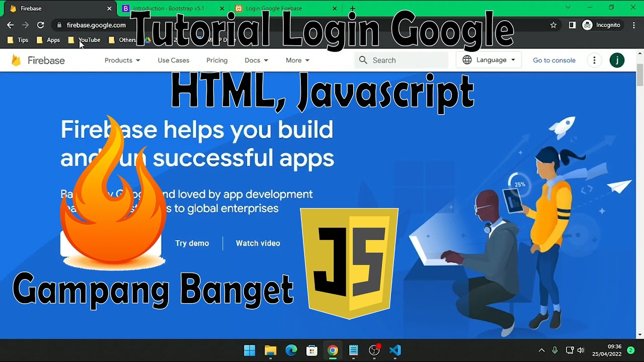tutorial login google dengan firebase - YouTube