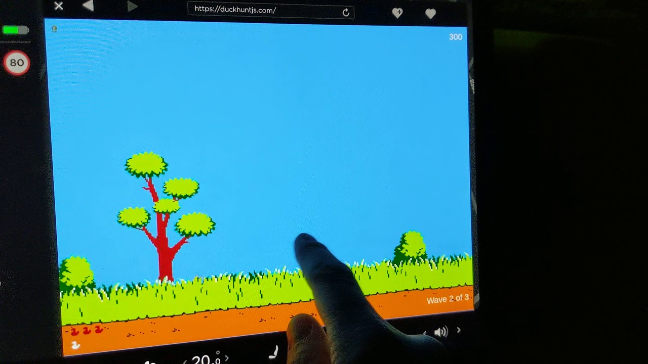 Duck Hunt JavaScript in Tesla browser - YouTube