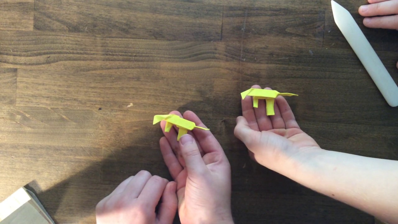 Origami machine gun out of ordinary sticky note! - YouTube