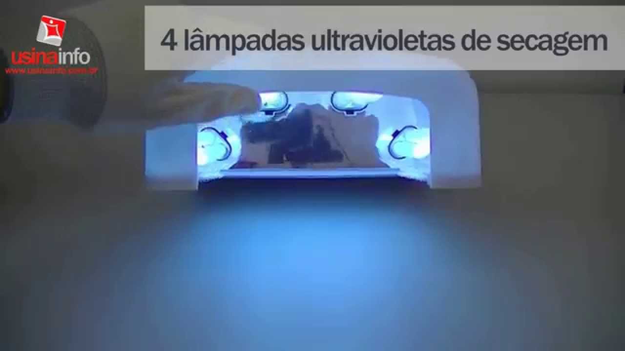 Lâmpada ultravioleta para secagem de cola UV - 36W - YouTube