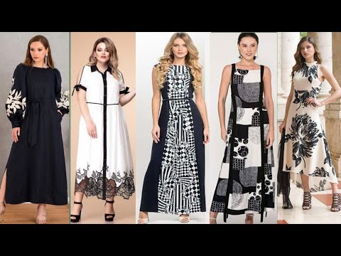 Elegantes Casuales Summer Vestidos Black and White de Moda Mujers 2026