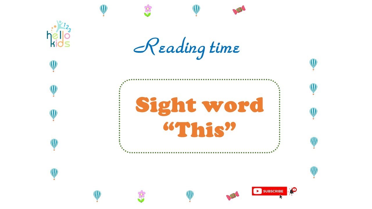 Reading time! Sight word "This" - YouTube