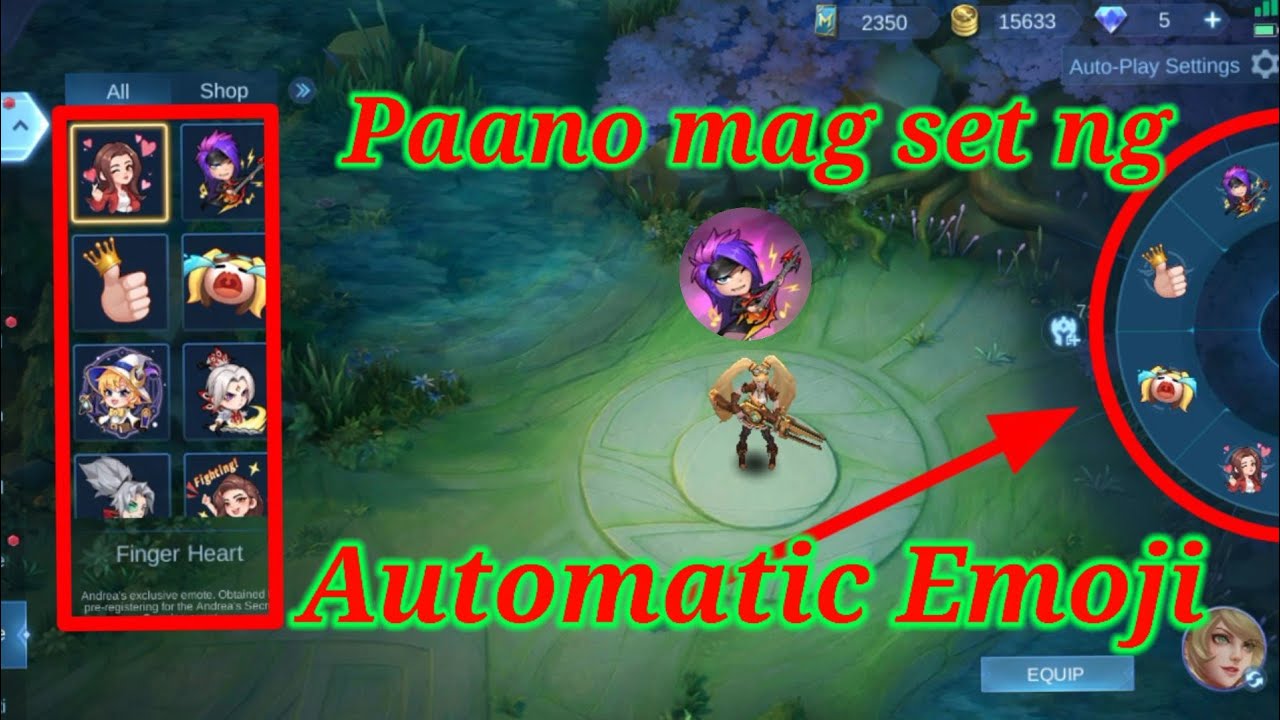 Paano mag set ng automatic emoji sa mobile legend - YouTube