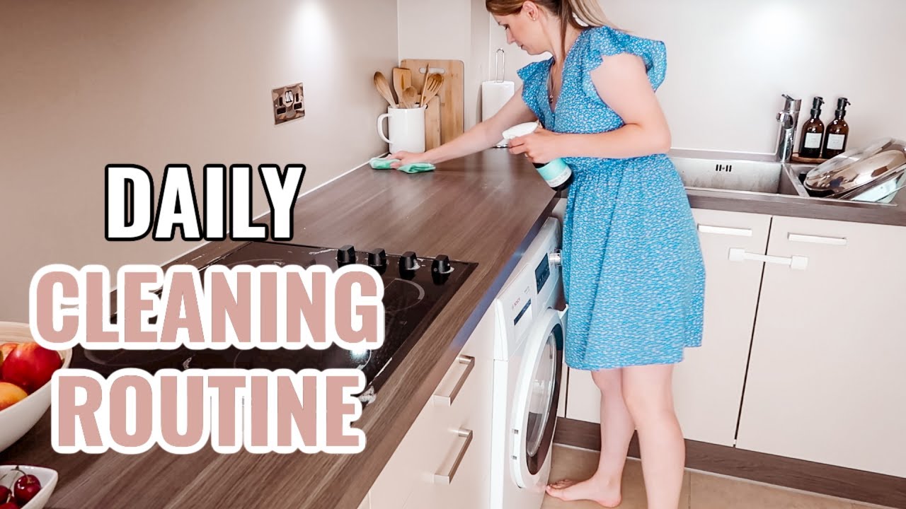 DAILY CLEANING ROUTINE OF A MUM OF 2 *with a 5 month old* CLEAN WITH ME ...