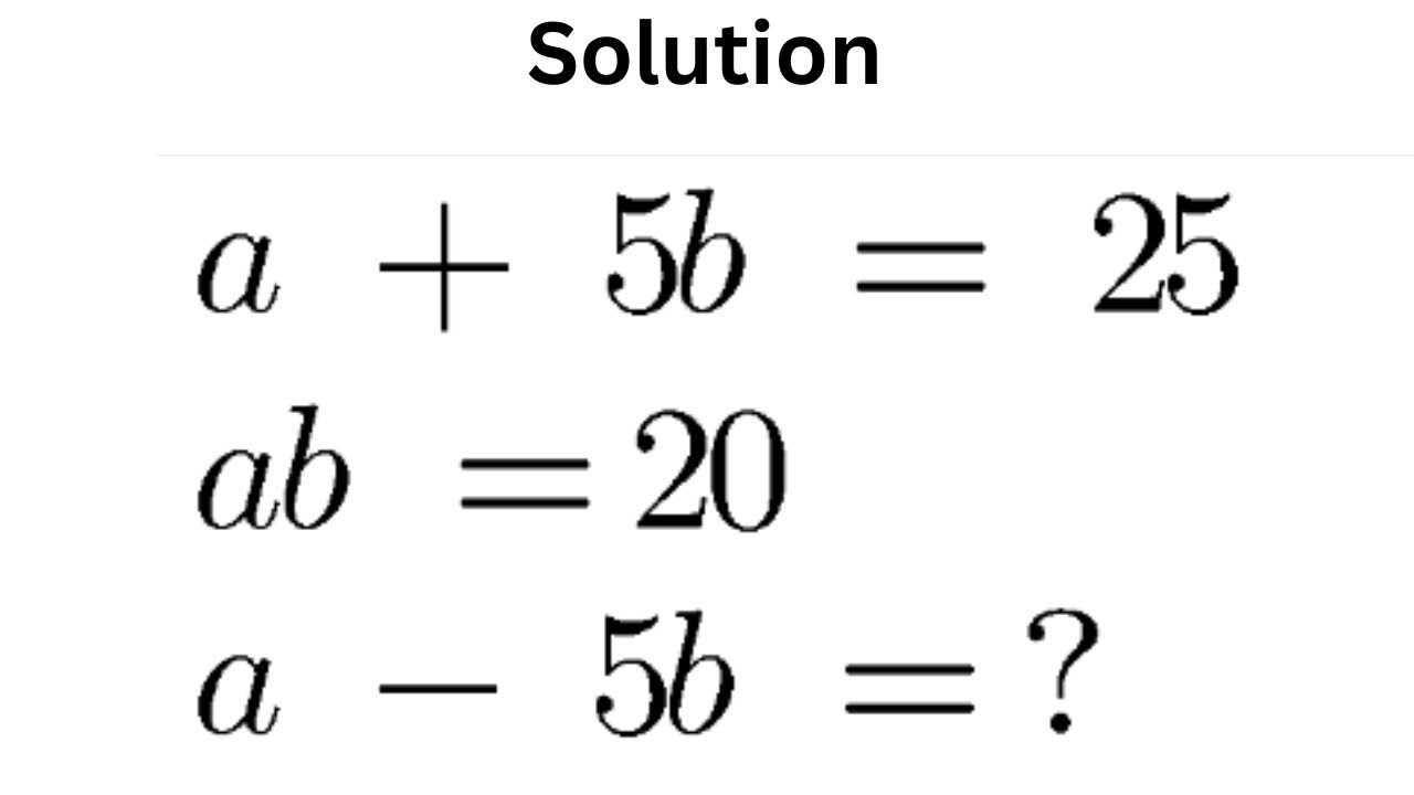 Nice algebra problem 11 | Math Olympiad Question - YouTube