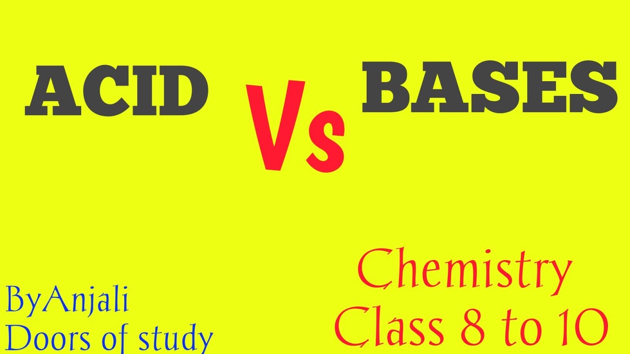 Difference Between Acid And Base | Acid vs Base | Chemistry ⚗️| class 8 ...