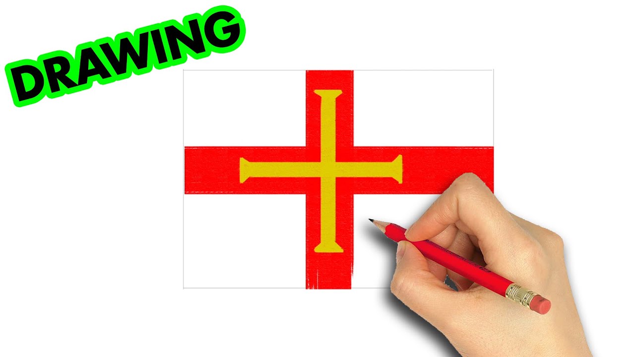 how to draw Guernsey flag | Art Therapy - YouTube