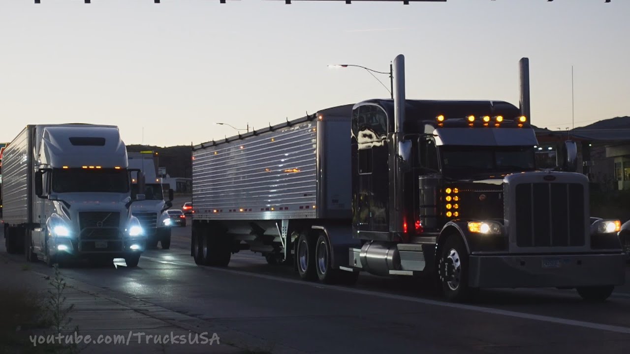 American Truck Spotting, busy Arizona highway traffic, Trucks USA - YouTube