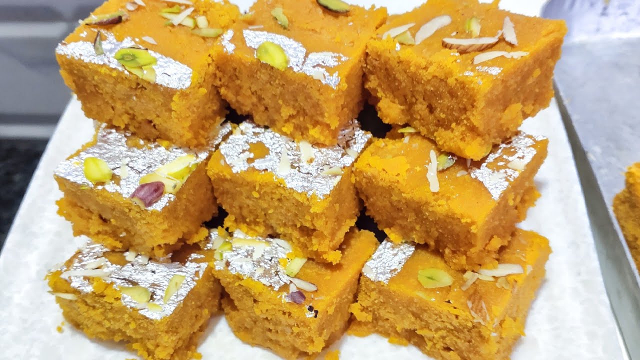 Danedar Mohanthal Barfi - दानेदार मोहनथाल बनाना सीखे | Mohanthal Recipe ...