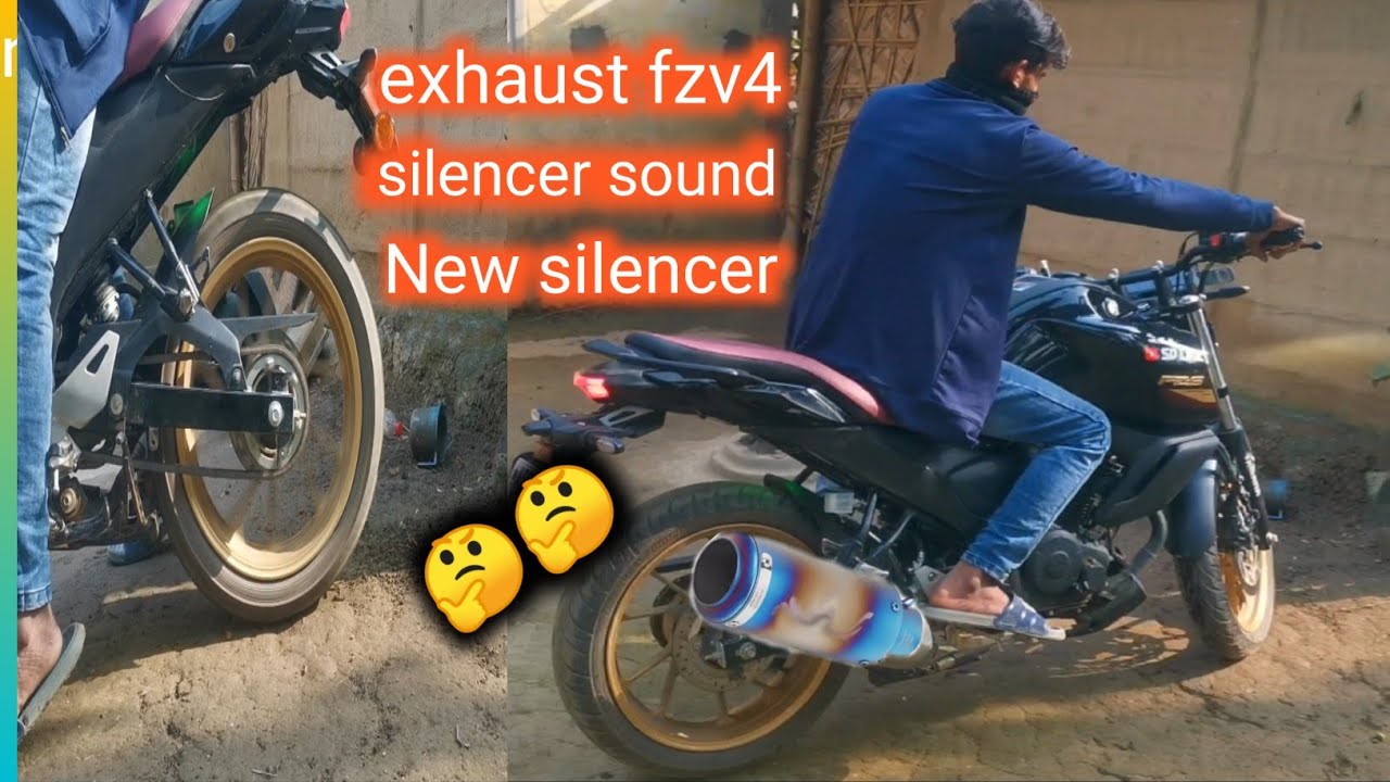 FZv4 FZ version silencer exhaust sound mote video bike - YouTube
