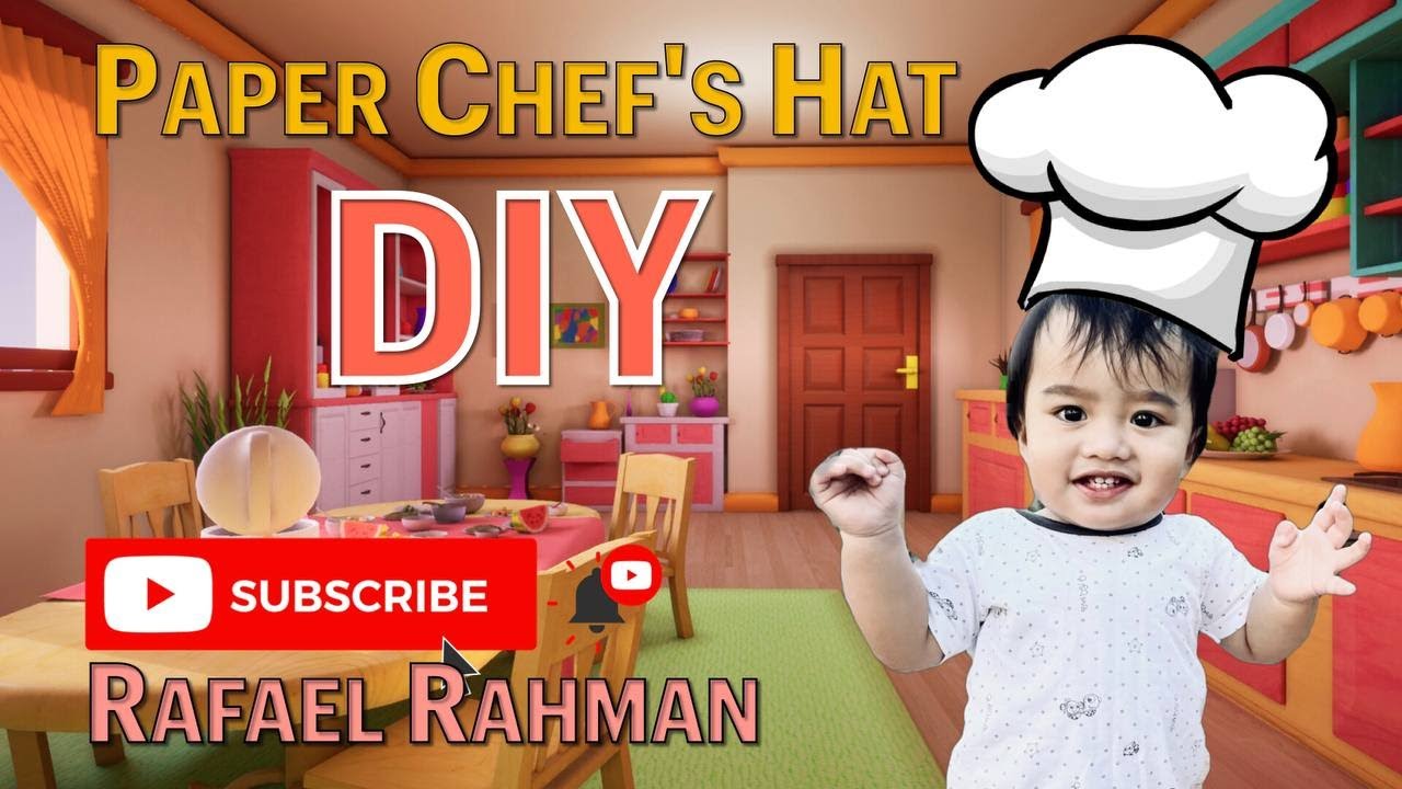 DIY CHEF HAT FOR KIDS FROM PAPER || DIY TOPI CHEF KERTAS - YouTube