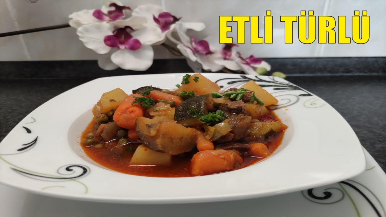 TÜRLÜ YEMEĞİ NASIL YAPILIR? ???? ETLİ TÜRLÜ TARİFİ ???? Türlü Yemeği ...