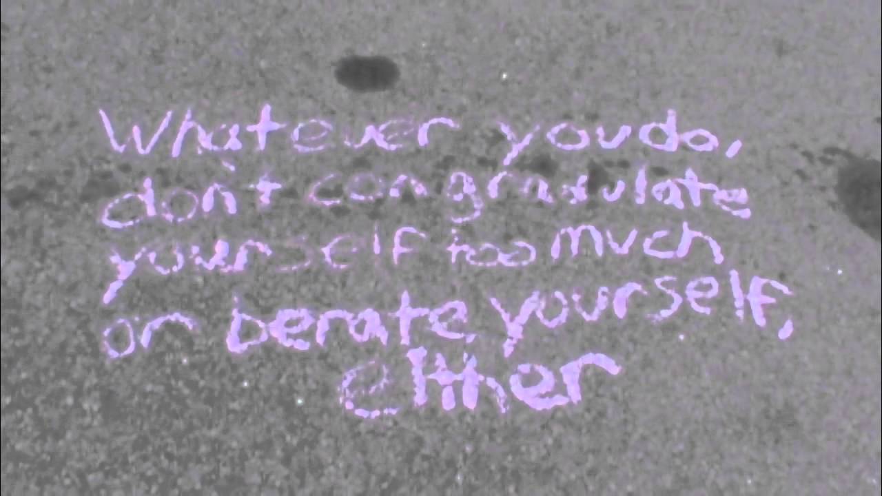 Everybody's Free To Wear Sunscreen (Chalk Lyrics) - YouTube