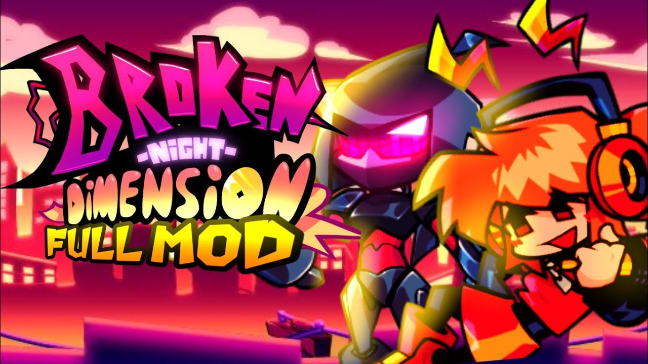 FNF Broken Night Dimension Full mod - YouTube