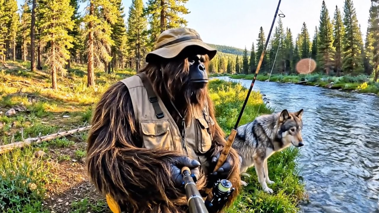 Bigfoot Vlog Primitive Life in Deep Forest — Bigfoot Fishes | Cooking ...