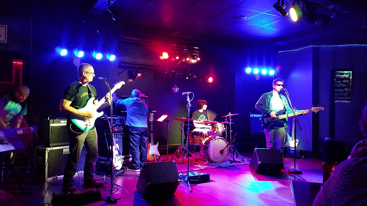 Nate playing bass at open mic - YouTube