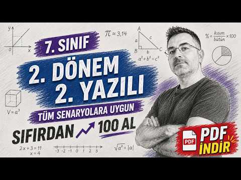 7.SINIF MATEMATİK 2.DÖNEM 2.YAZILI SORULARI ❗TÜM SENARYOLARI KAPSAR ❗ PDF İNDİR