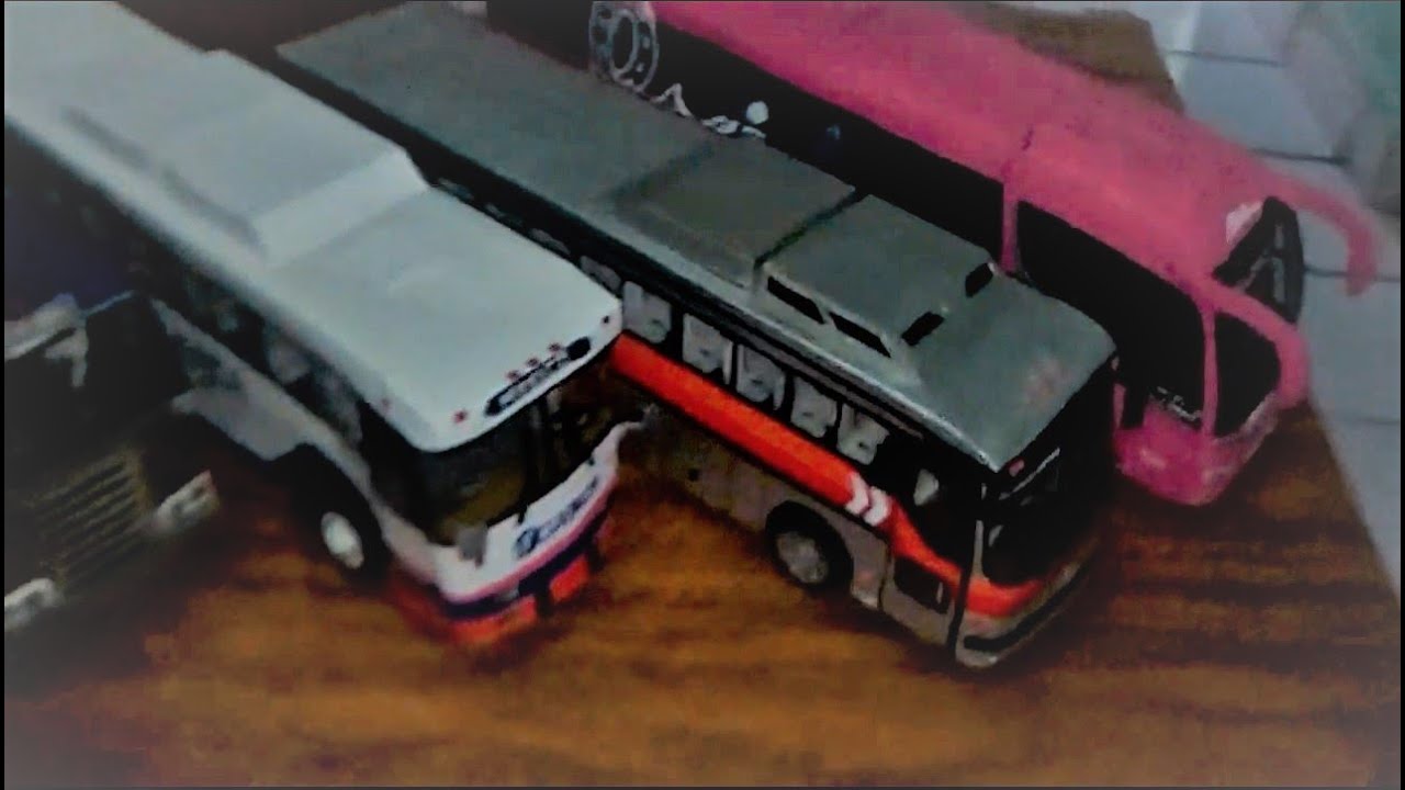 AUTOBUSES de papel a escala DIY manualidades con papel OSITO GARAGE bus ...