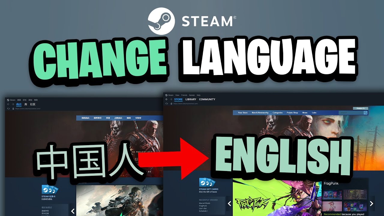 How to Change Language on Steam | Store Language + Interface - YouTube