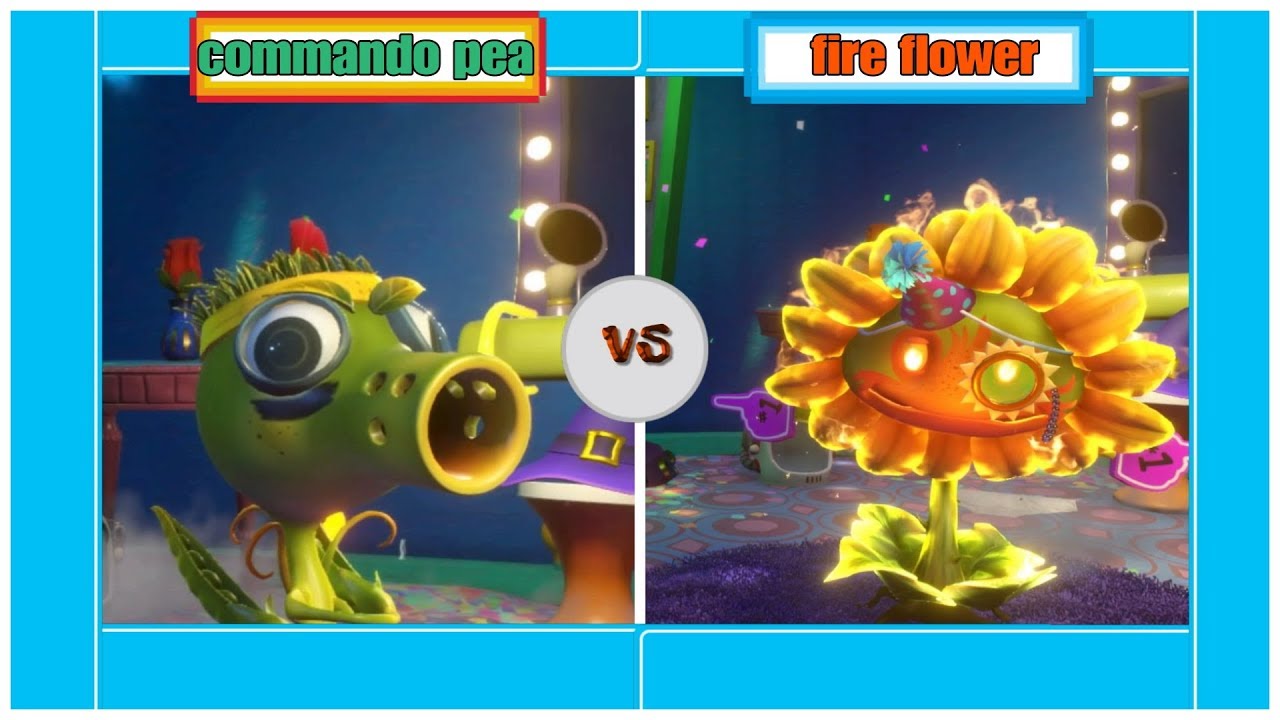 COMMANDO PEA VS FIRE FLOWER - Plants vs Zombies Gw2 - YouTube