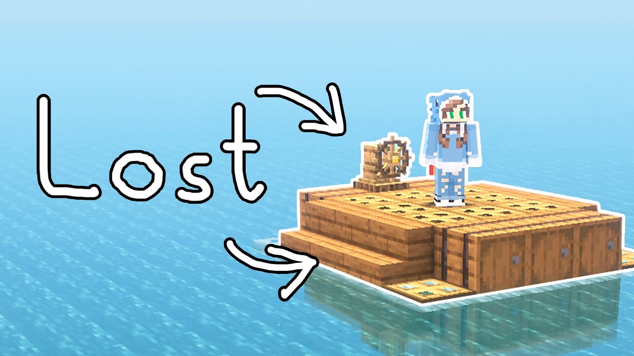 I played RAFT in MINECRAFT?!? Surviving on a Raft in an ENDLESS OCEAN ...