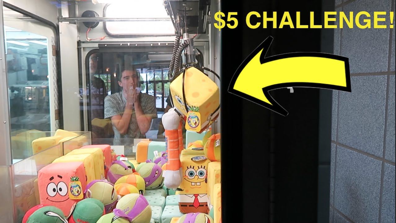 BEST $5 CLAW MACHINE CHALLENGES EVER!! - YouTube