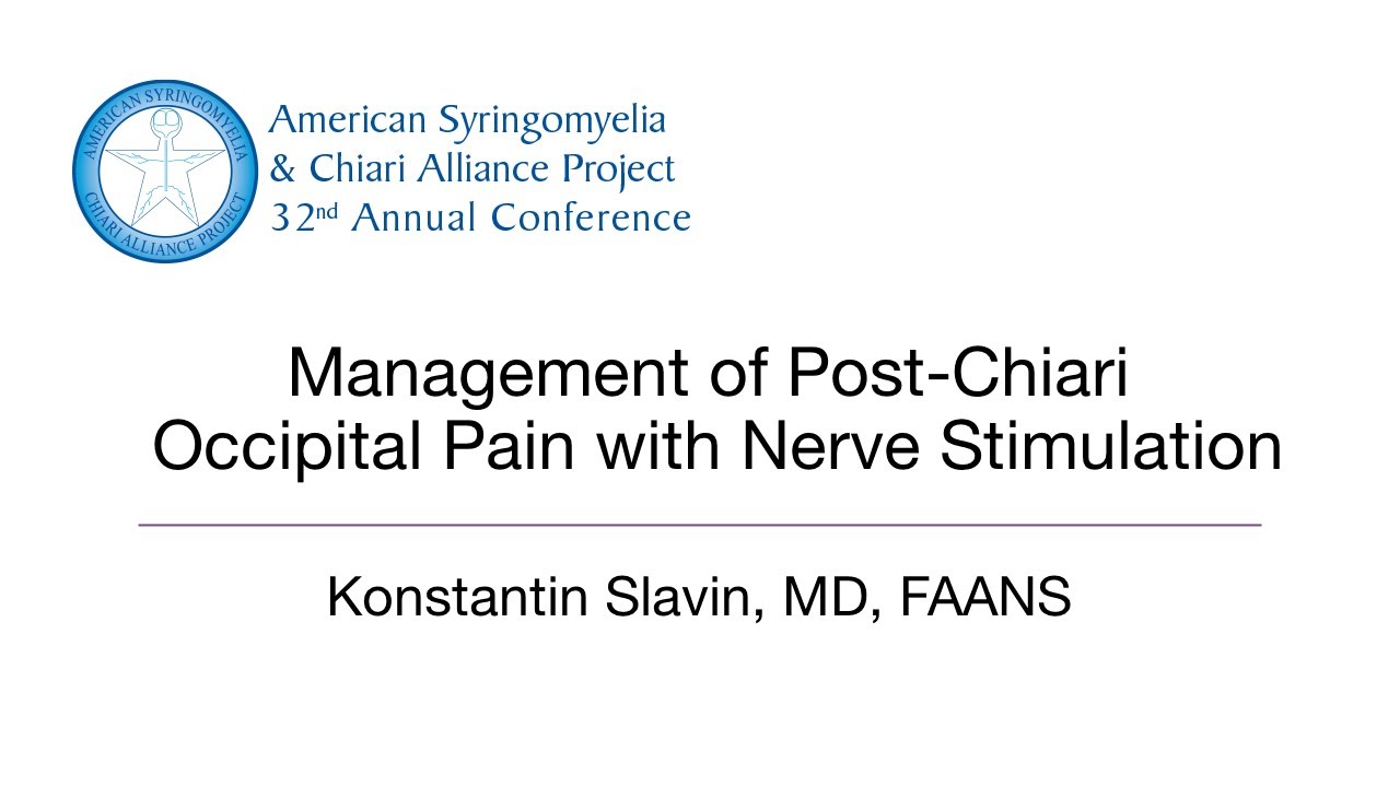 Management of Post Chiari Occipital Pain with Nerve Stimulation by ...