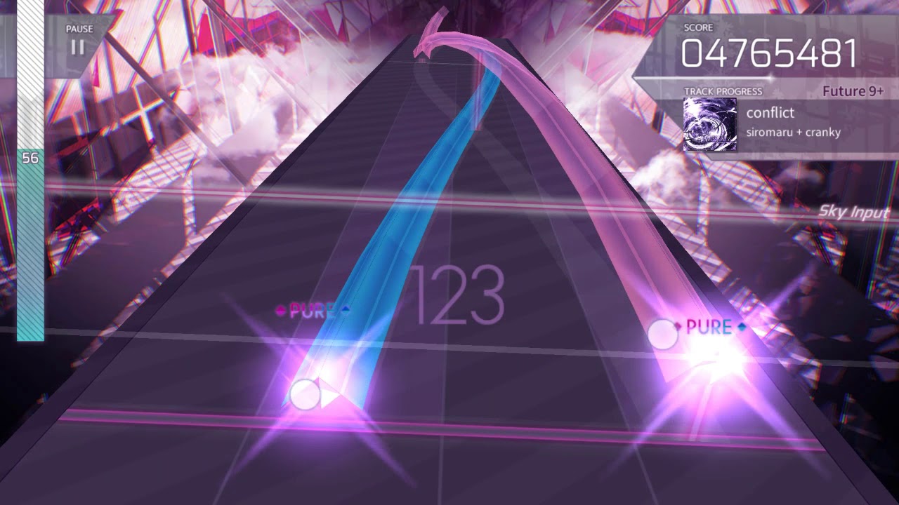 Arcaea - Conflict (FUTURE Lv 9+ - First Try WTF - 8622826) - YouTube