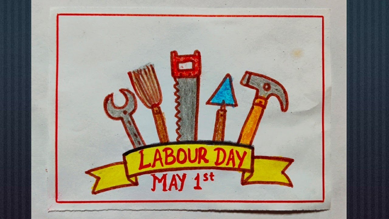 Labour Day drawing easy/Labour Day poster drawing/May Day drawing easy ...