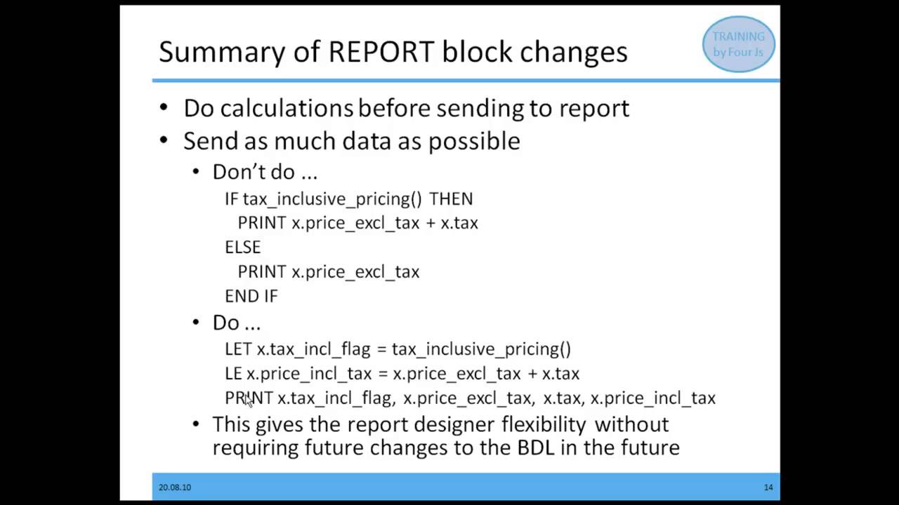 Module 10 Part 2: Tips for moving from an ASCII report block to a .4rd ...