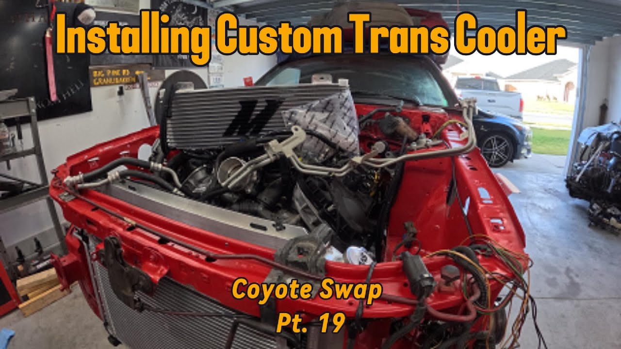 How to Install a Custom Transmission Cooler For Cheap! Coyote Swap Pt ...