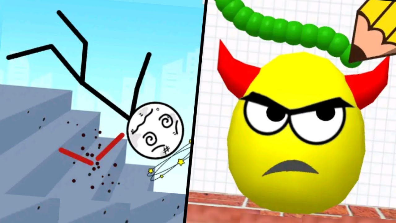 Satisfying Android Games DRAW TO SAVE ,vs KICK LOSER (Ragdoll Break ...