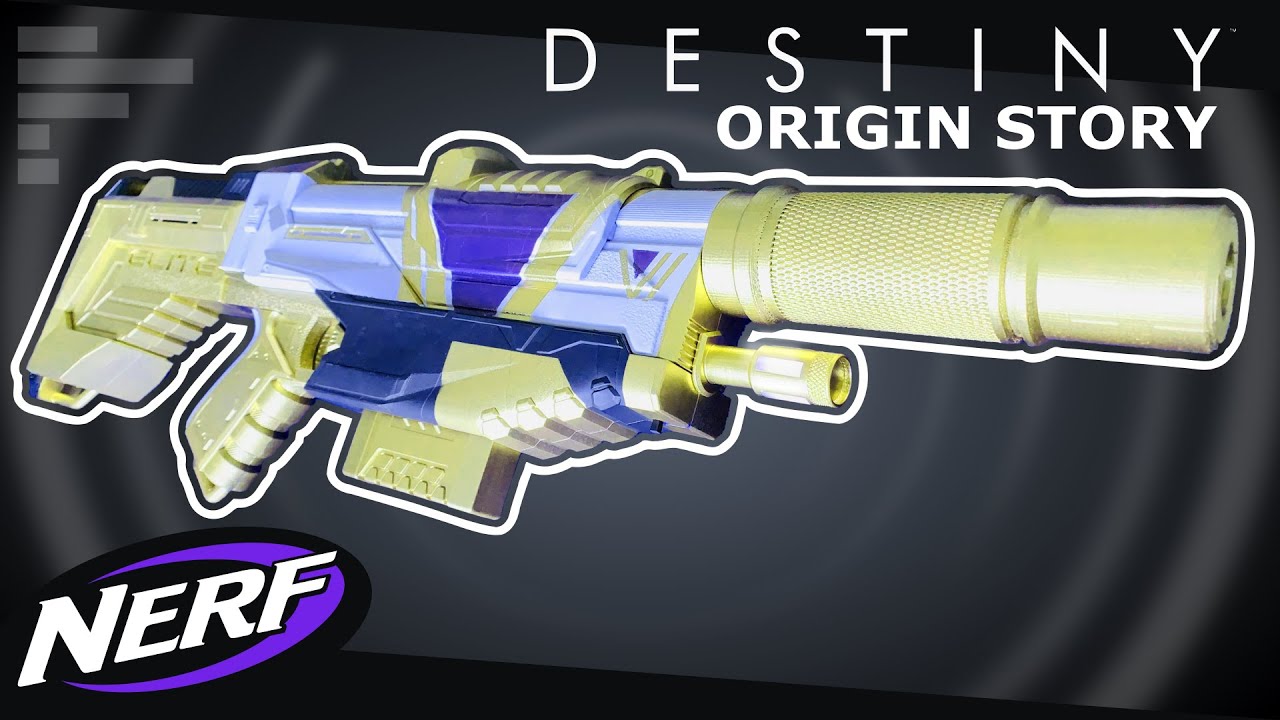 Destiny Origin Story Auto Rifle Nerf Blaster | Nerf Delta Trooper Mod ...