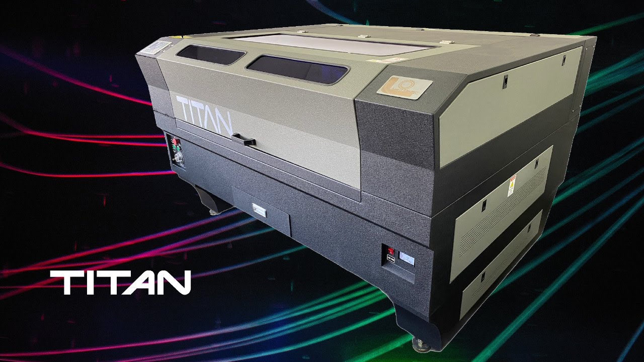 Titan 130W CO2 Hybrid Laser metal cutter machine on-site setup - YouTube