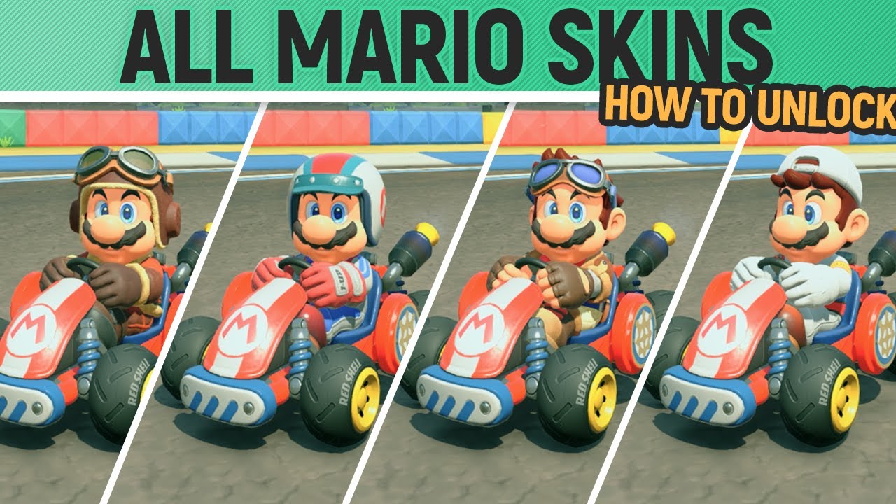 Mario Kart World - Mario - How to unlock all Skins/Costumes - YouTube