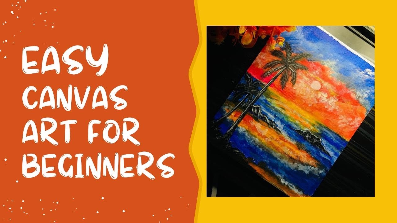 Easy Canvas Art for beginners 😍😍 - YouTube