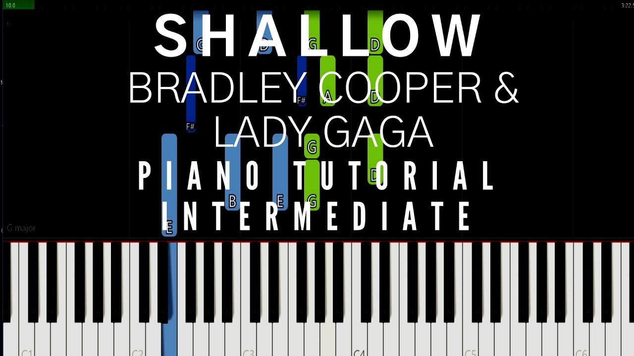 Lady Gaga & Bradley Cooper - Shallow (Piano Tutorial) - YouTube