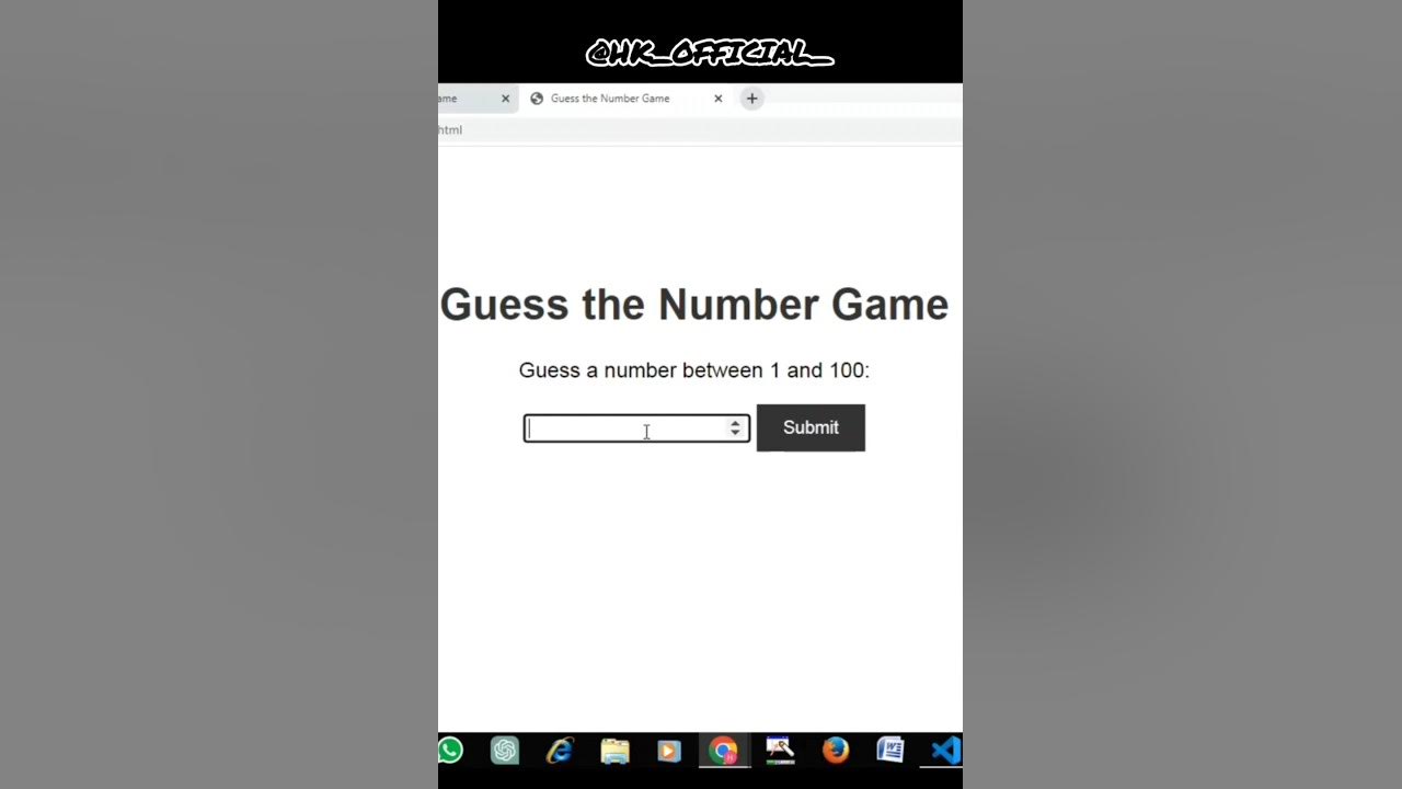 Create 'Guess the Number Game '🤯 | By Html Css & JavaScript 🔥 | #coding #programming #games # ...