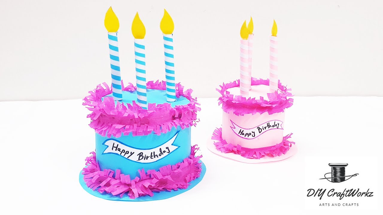 How to make Paper cake Box|Cake gift box 🎁 idea|Paper cake box Easy ...