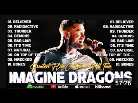 Imagine Dragons Best Songs Playlist || Greatest Hits Full Album 2025🔥 Believer, Thunder, Radioactive