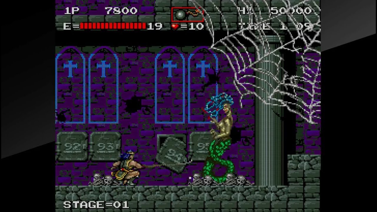 Arcade Archives Haunted Castle PS4 pro stage 1 medusa - YouTube