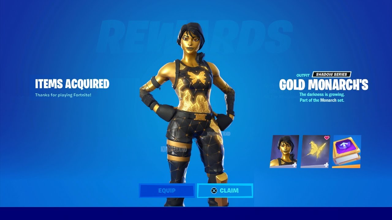 How To Get Gold Monarch's Skin NOW FREE In Fortnite! (Free Gold ...
